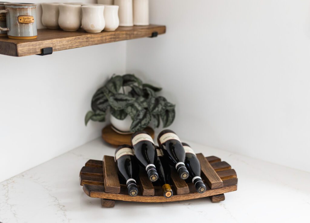 Reclaimed Wine Barrel Tabletop Wine Rack - 6 Bottle